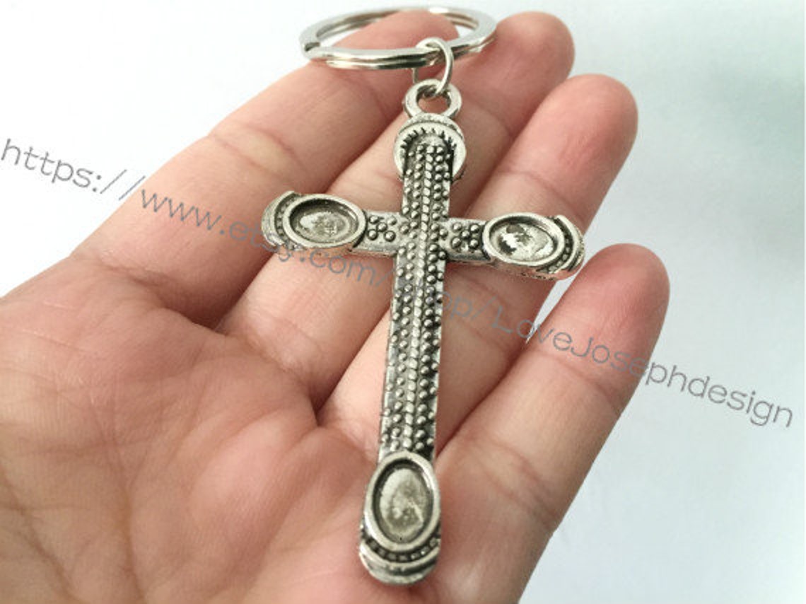 Cross Keychain, Cross Gifts Key Ring - Etsy