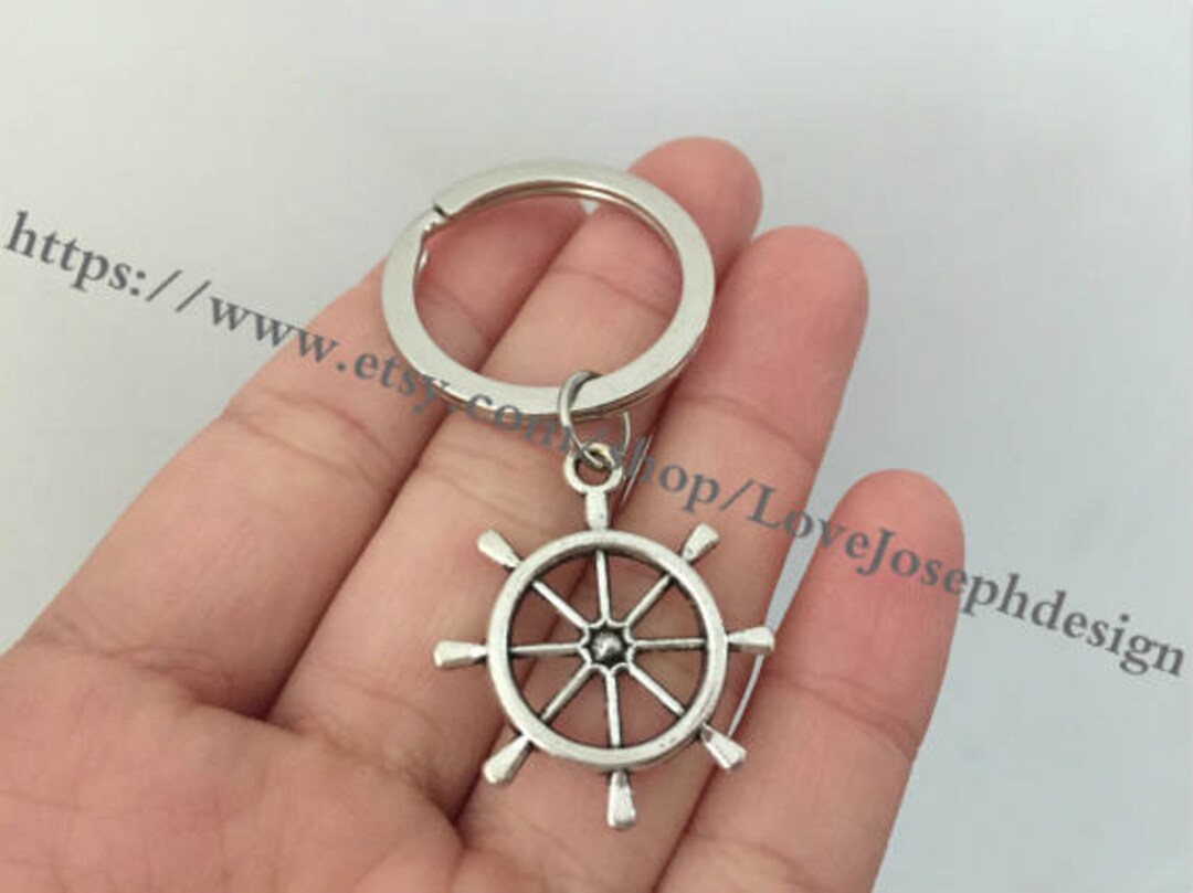 Rudder Anchor Keychainrudder Keychain Rudder Gifts Key Ring - Etsy