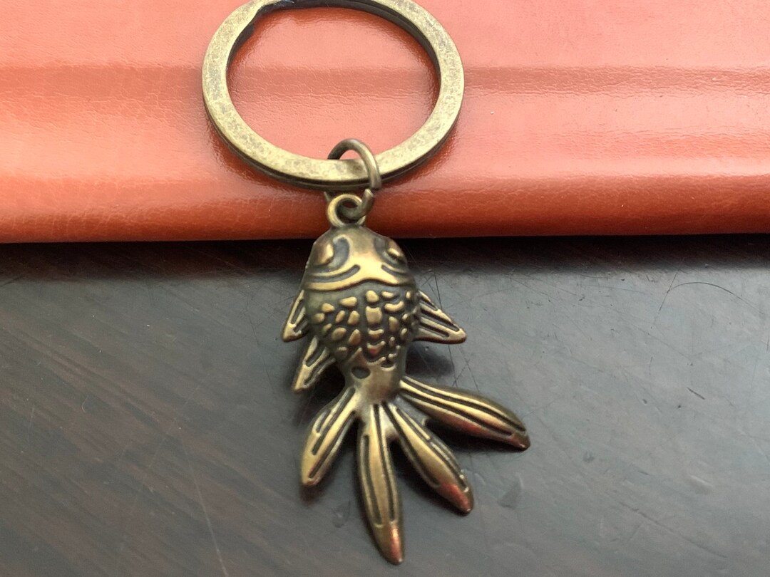 Gold Fish Keychain,gold Fish Gifts Key Ring - Etsy