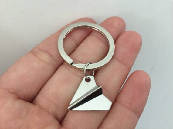 Paper Airplane keychain Paper Airplane gifts key ringpaper | Etsy