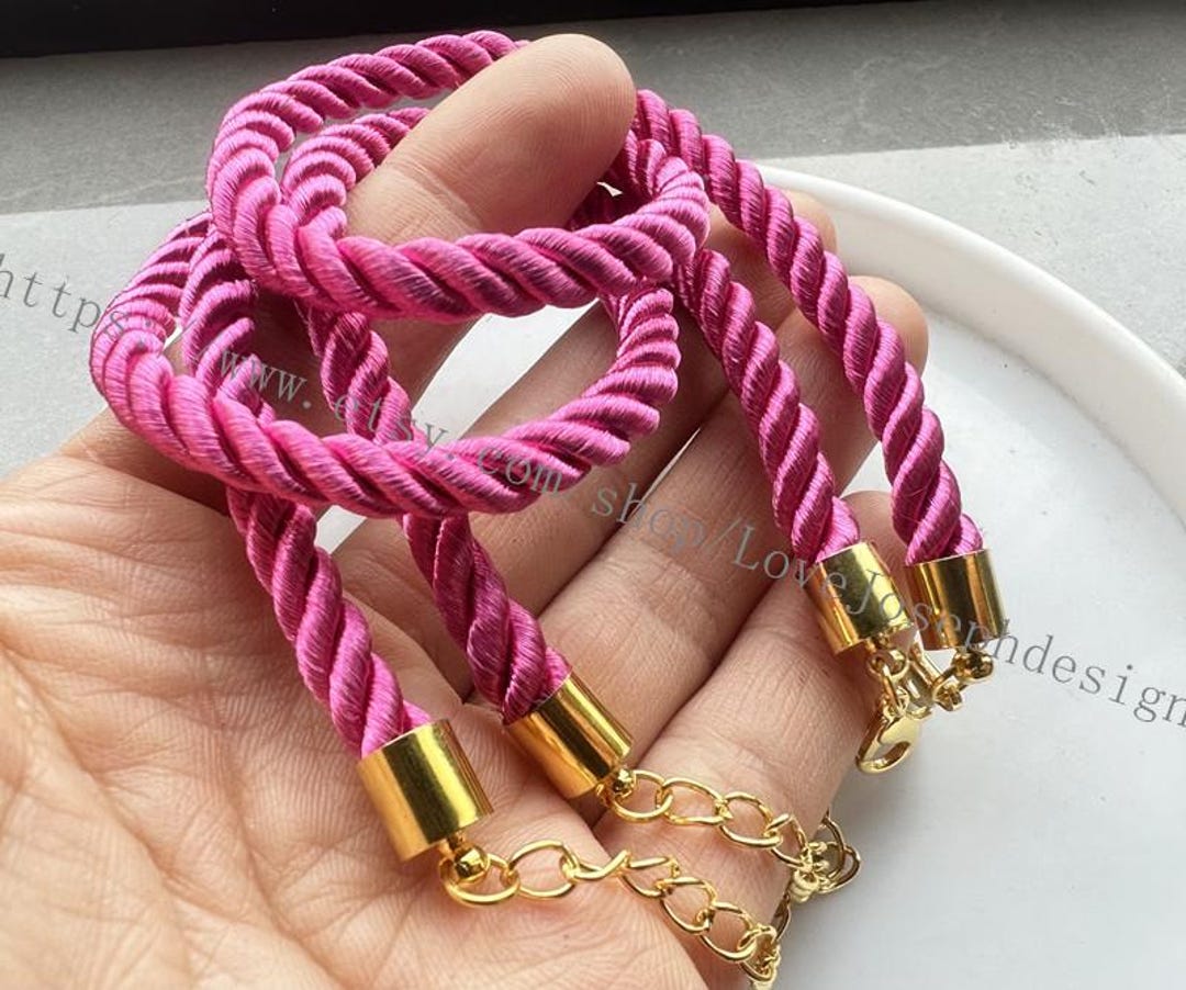 Gold End--2pcs 12-24 Inch 5mm ( 52 Colors Can Choose ) Braided Silk ...