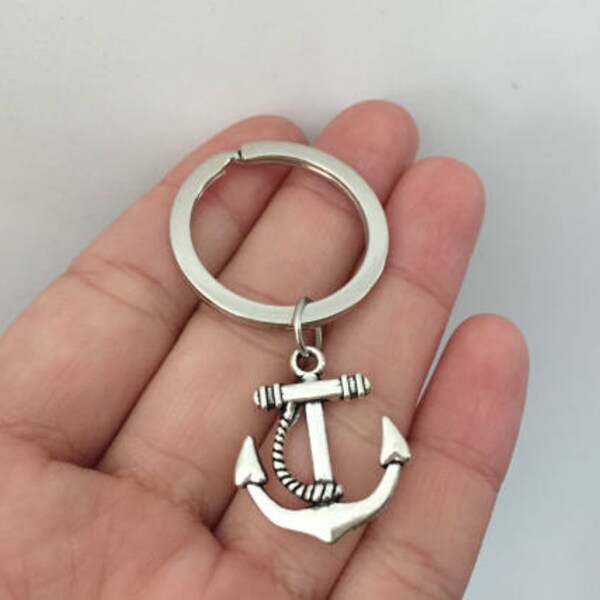 Anchor Keychain - Etsy