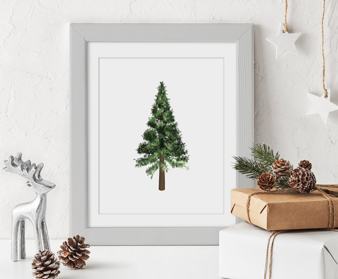 Christmas Tree Print - Christmas Tree Decorations - Christmas Wall ...