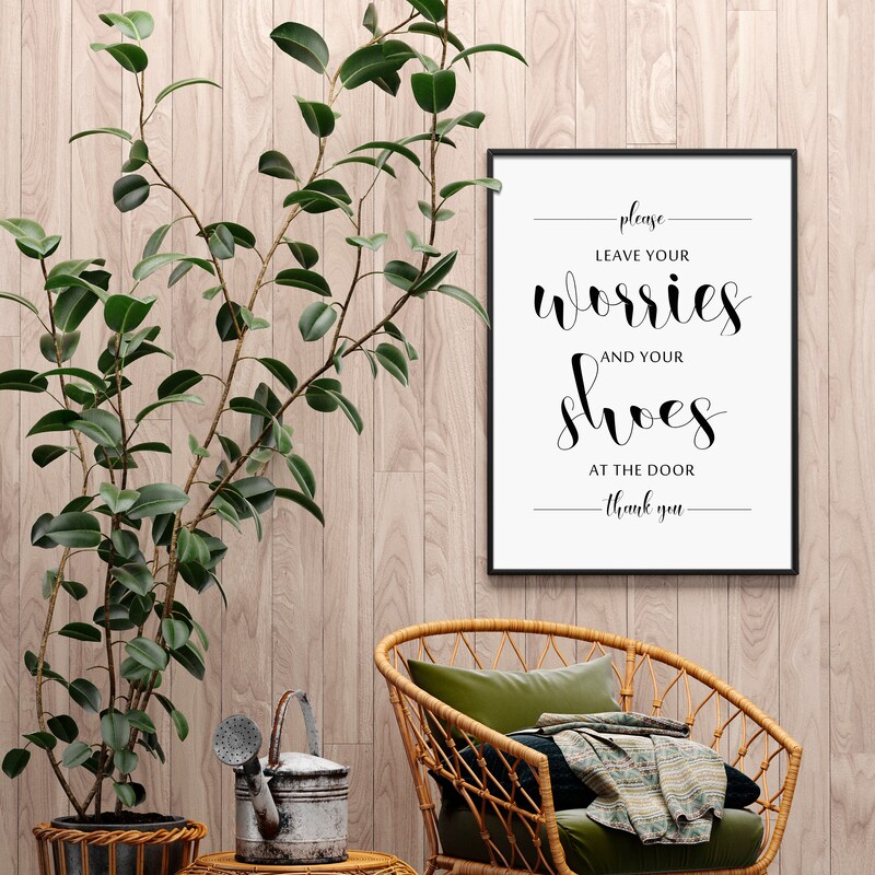 Take Shoes off Sign - Etsy