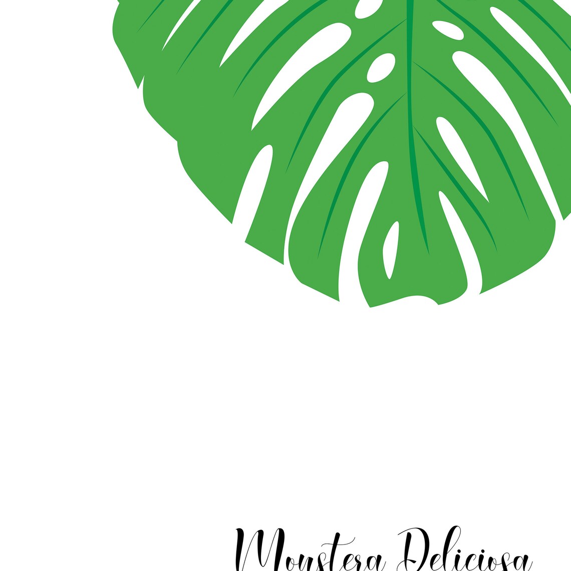Monstera Deliciosa Monstera Print Monstera Leaf Art - Etsy