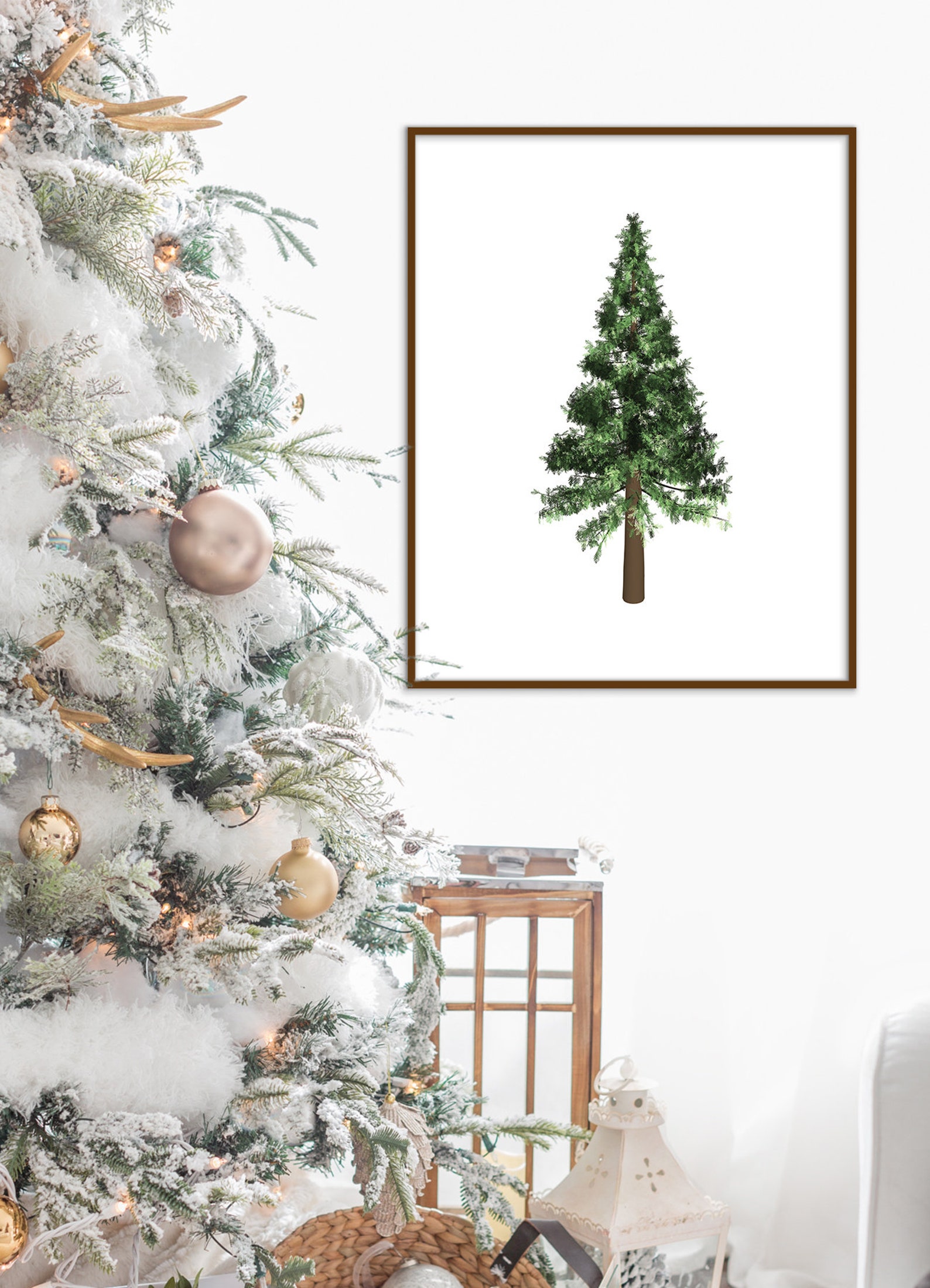 Christmas Tree Print - Christmas Tree Decorations - Christmas Wall ...
