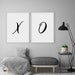 XO Print Set, XO Poster, Set of 2 Prints, XO Wall Decor, Xo Sign, Xo ...