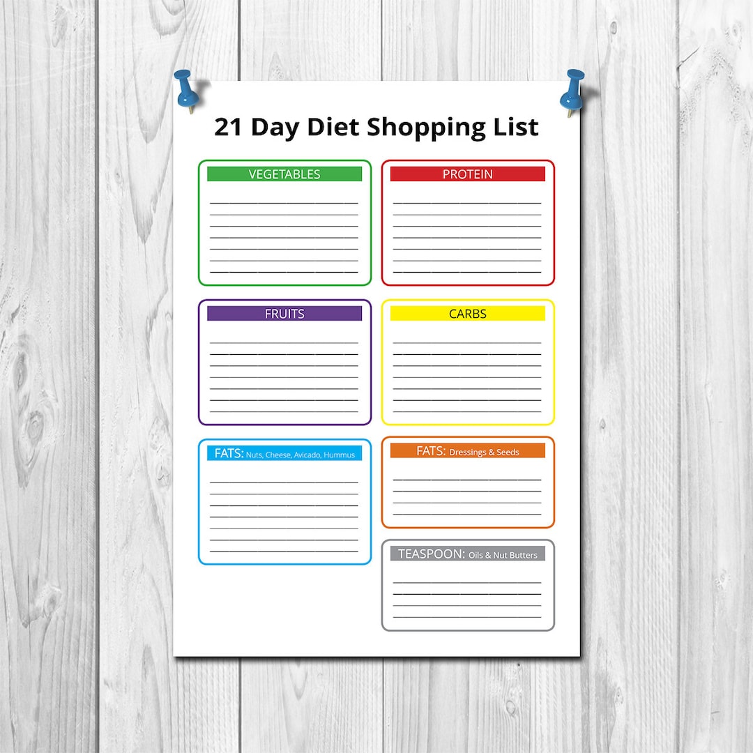 21 Day Diet Shopping List, 21 Day Fix Meal Plan, 21 Day Fix Workout ...