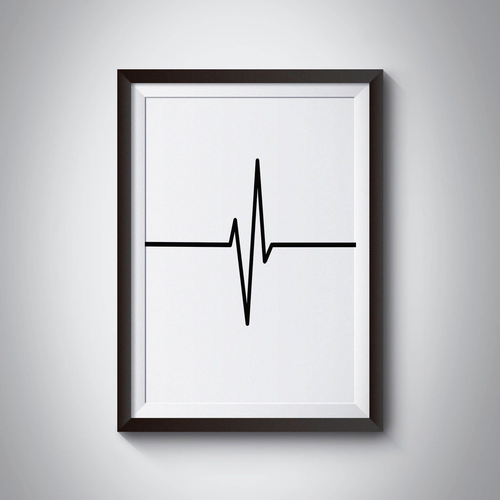 Heartbeat Print Heartbeat Art Heartbeat Wall Art EKG Print - Etsy
