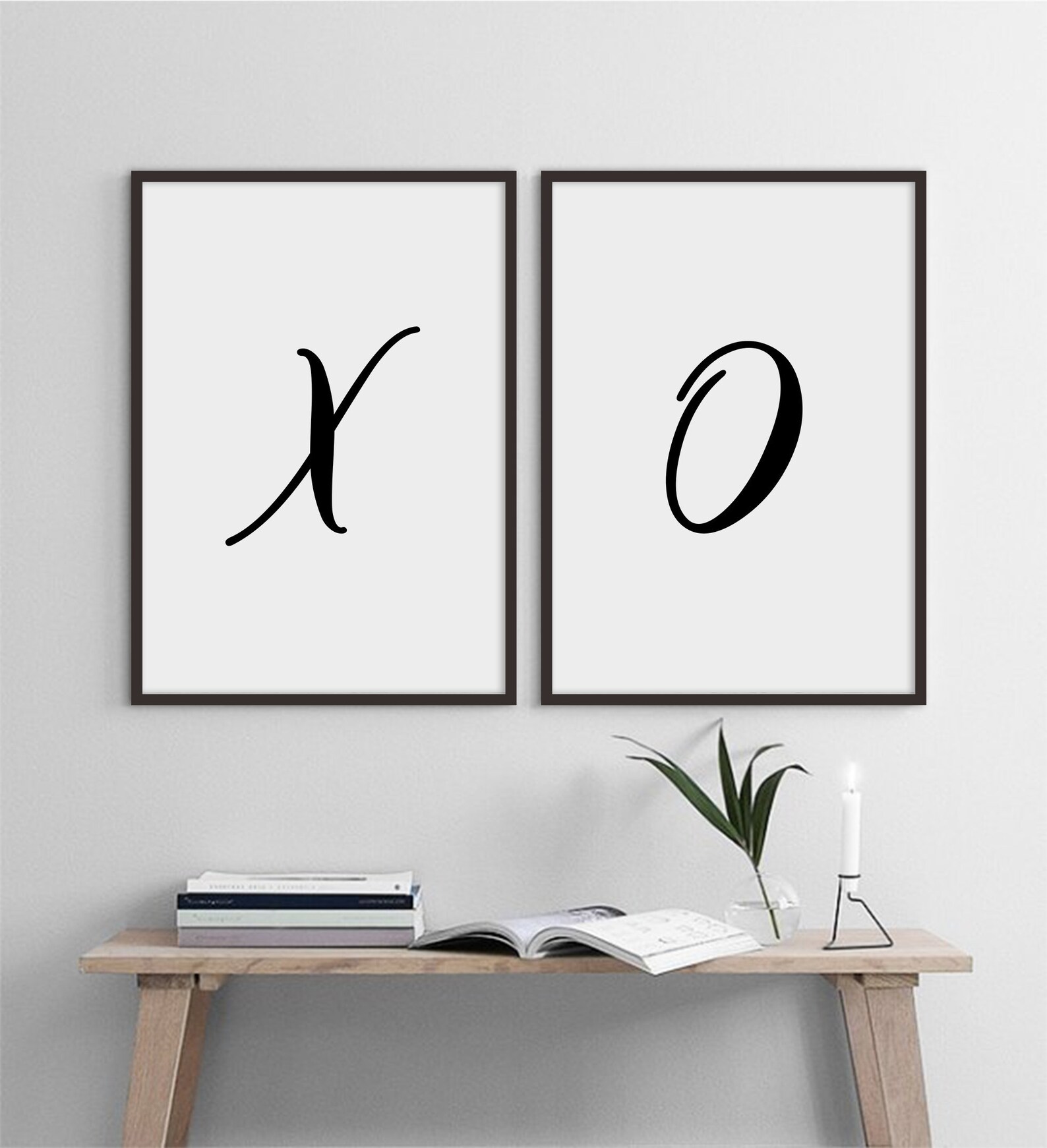 XO Print Set, XO Poster, Set of 2 Prints, XO Wall Decor, Xo Sign, Xo ...