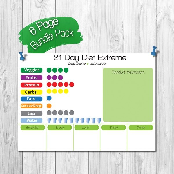 21 Day Fix Tracker - Etsy