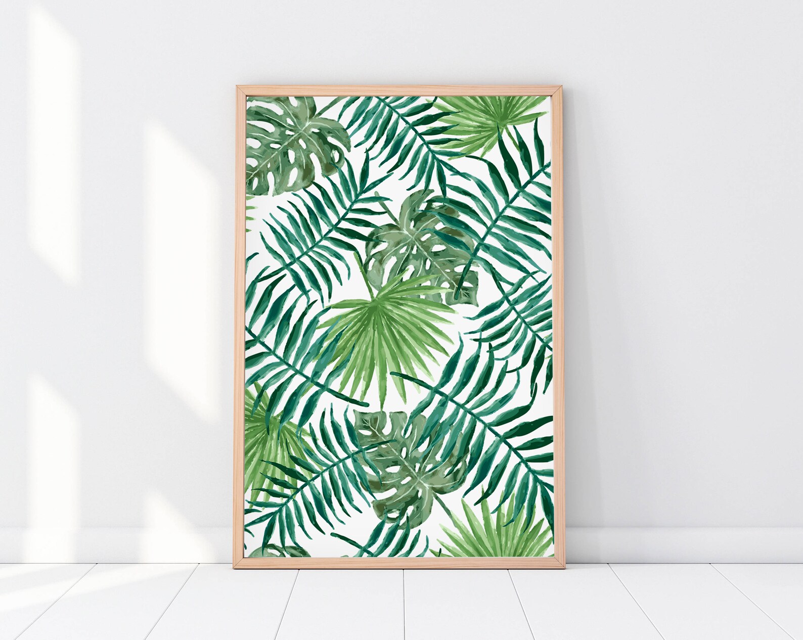 Leaves Print, Leaf Print, Palm Leaf Print, Tropical Print, Botanical ...