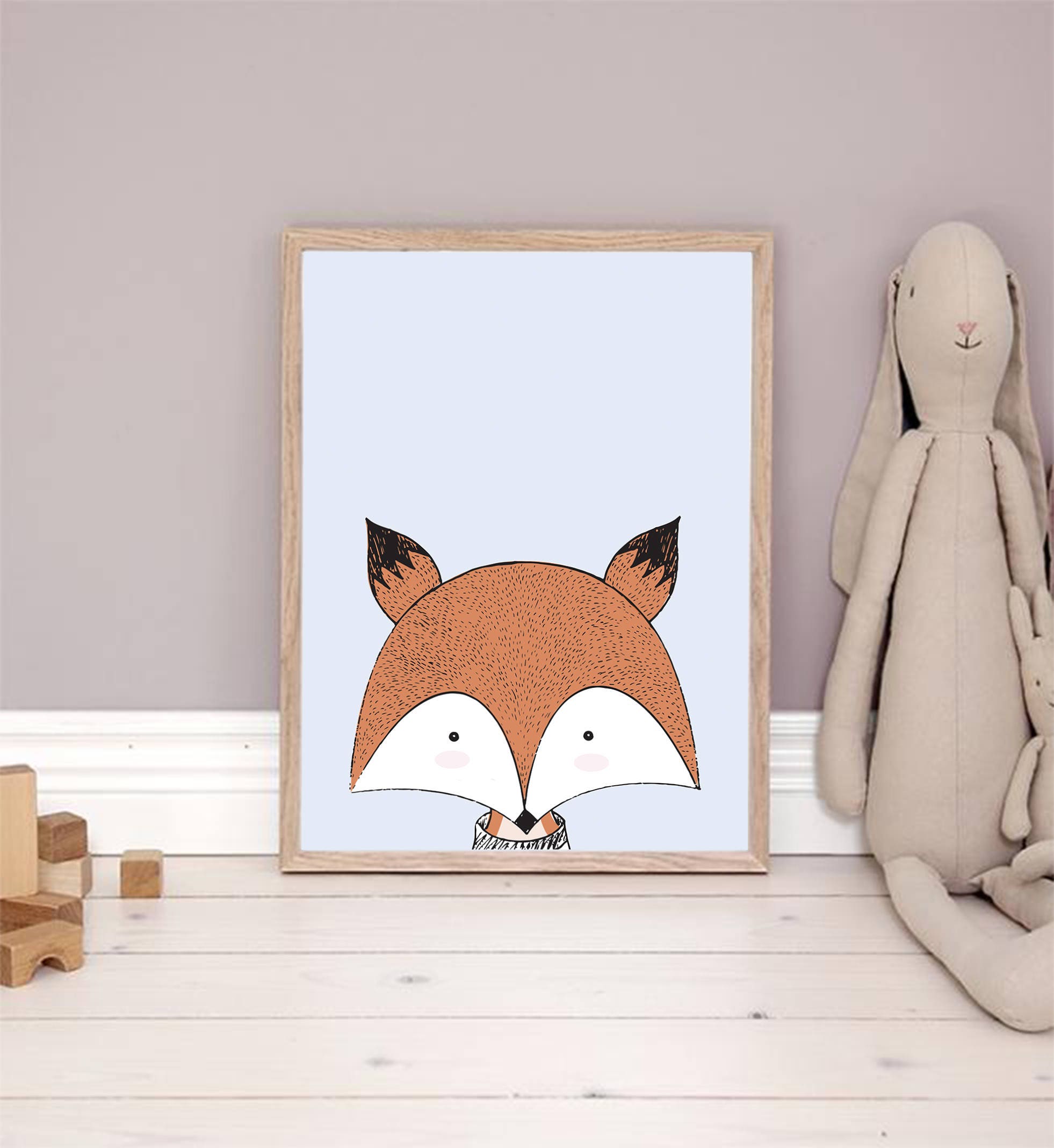 Fox Print, Fox Poster, Kids Fox Print, Kids Room Decor, Cute Fox, Wild ...