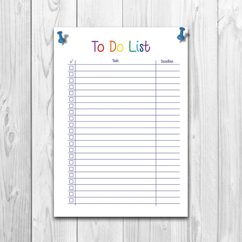 Homework list Deadline Planner To Do List Printable To Do | Etsy Homework list Deadline Planner To Do List Printable To Do | Etsy