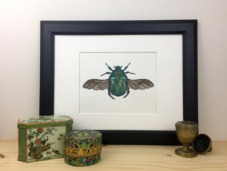 Egyptian Scarab Painting - Etsy