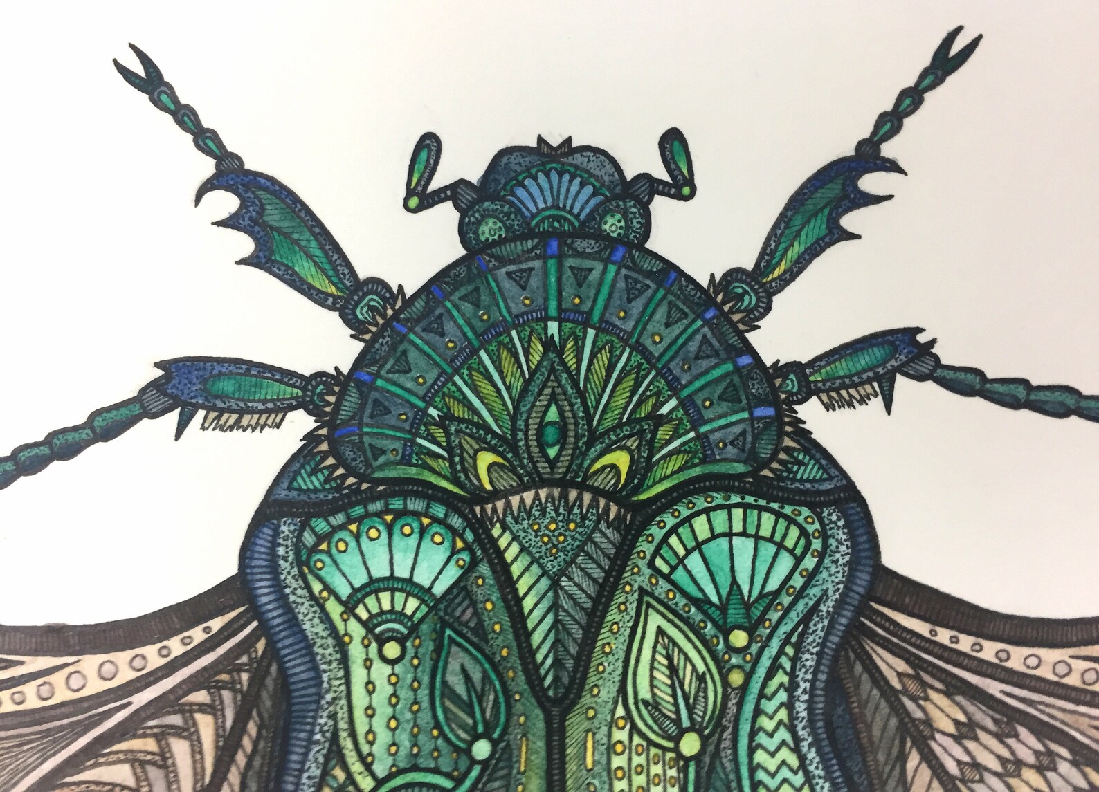 Egyptian Scarab Painting - Etsy