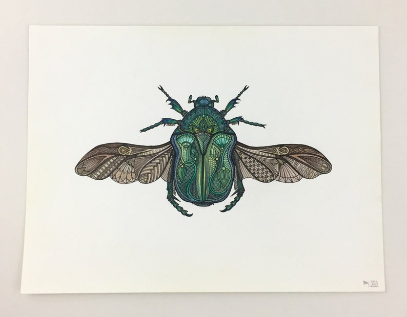 Egyptian Scarab Painting - Etsy