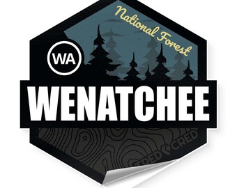 Wenatchee National Forest Decal Sticker 3.75 X 2.5 Washington Park ...