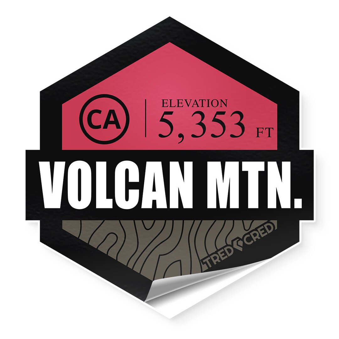 Sticker: Volcan Mountain - Etsy