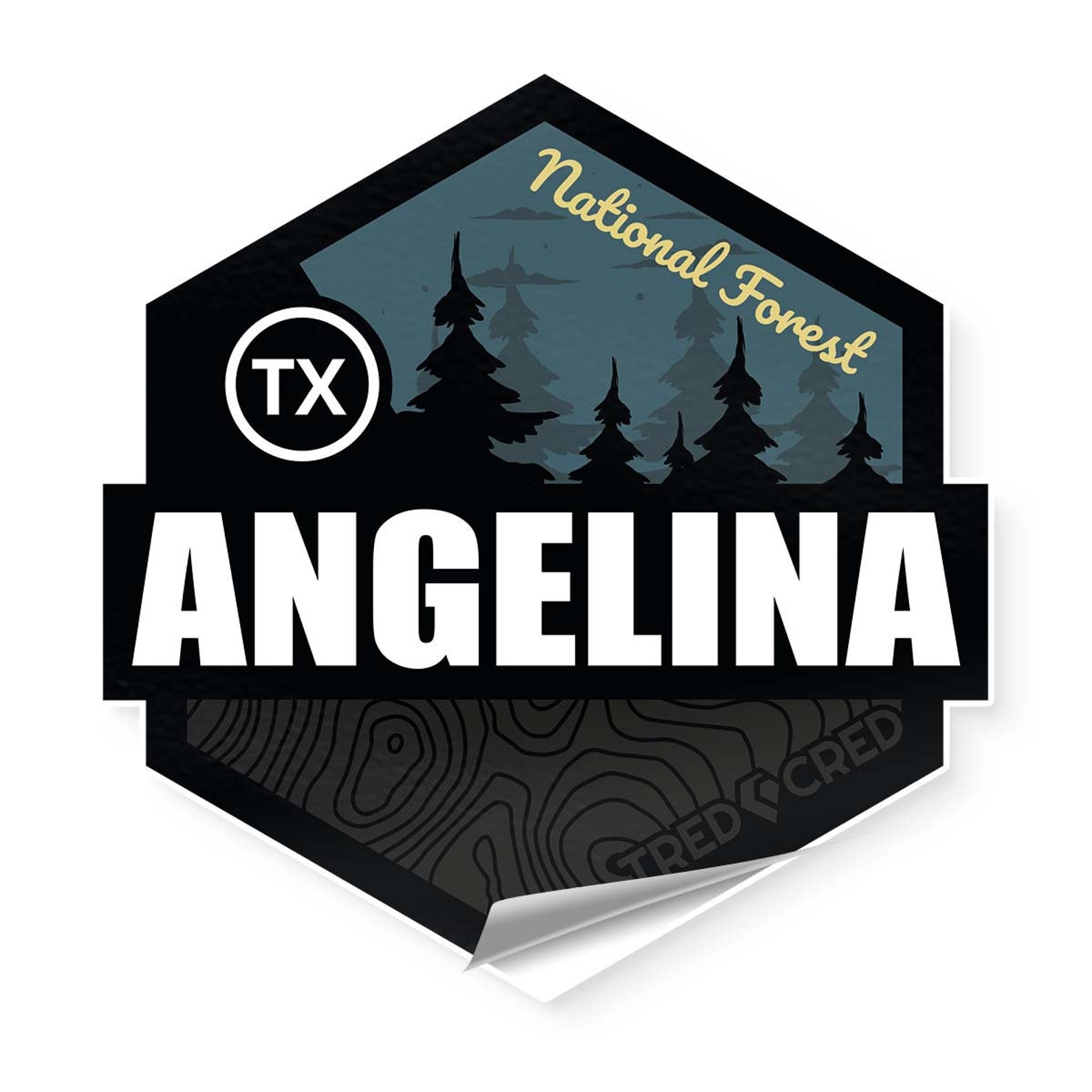 Sticker: Angelina National Forest - Etsy