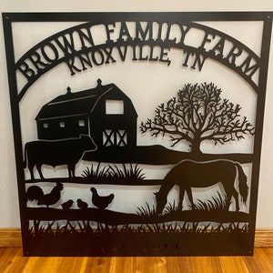 Custom Metal Farm Sign: Personalized Ranch Entrance Decor - Etsy