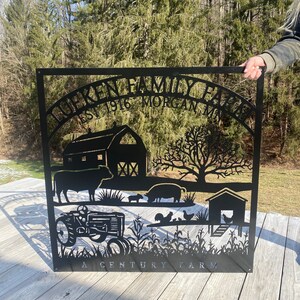 Custom Metal Farm Sign, Steel Ranch Sign, Personalized Farm Sign ...