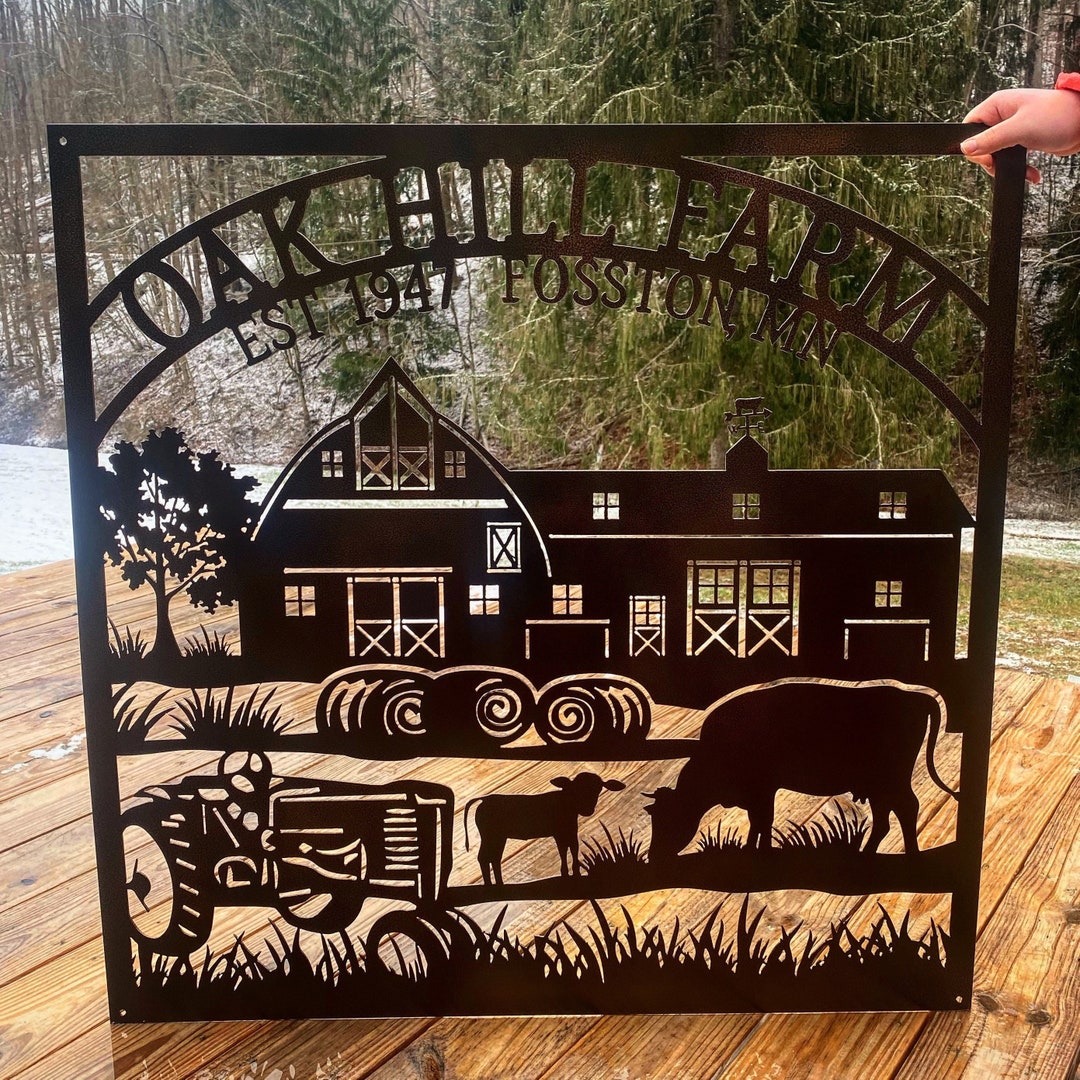 Customized Metal Farm Sign, Custom Metal Ranch Sign, Farm Sign, Ranch ...