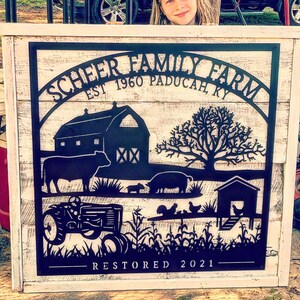 Custom Metal Farm Sign, Steel Ranch Sign, Personalized Farm Sign ...