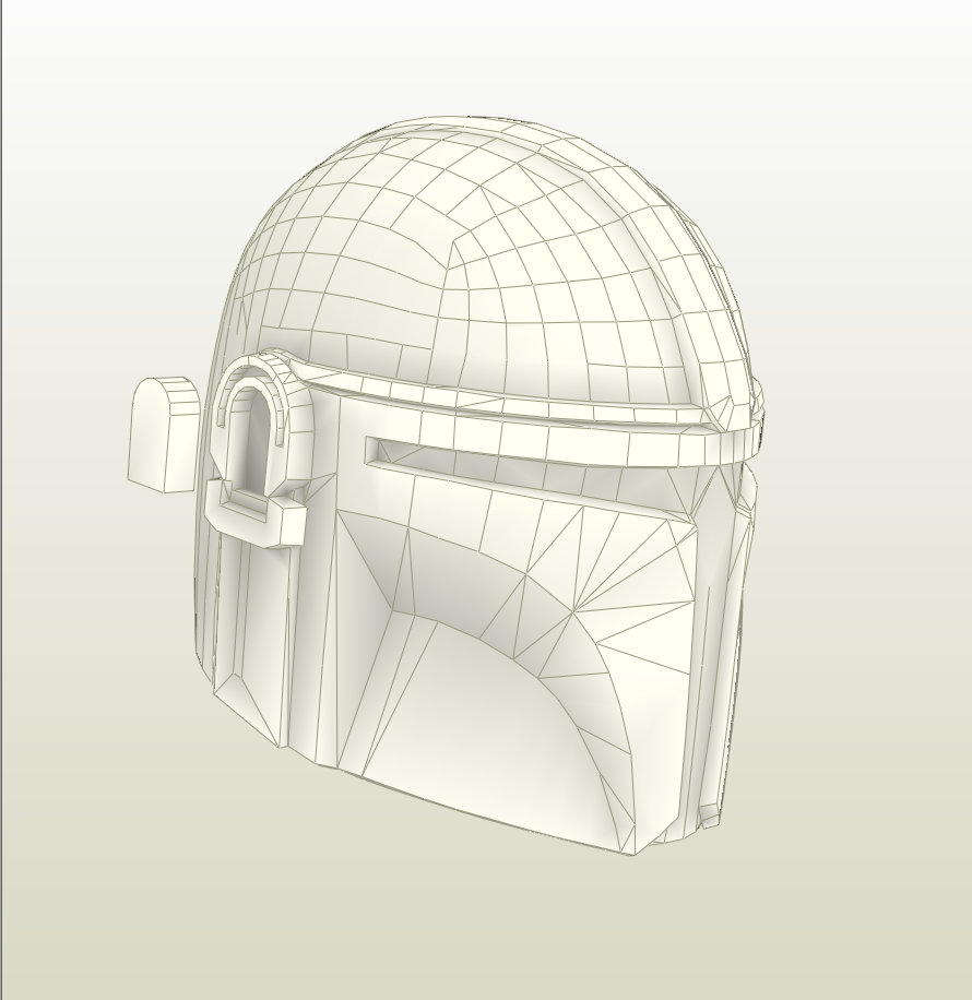 Mandalorian Helmet Paper Craft PDO File - Etsy