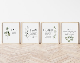 I Am I Can I Ought I Will Quote Typography Printable Wall - Etsy