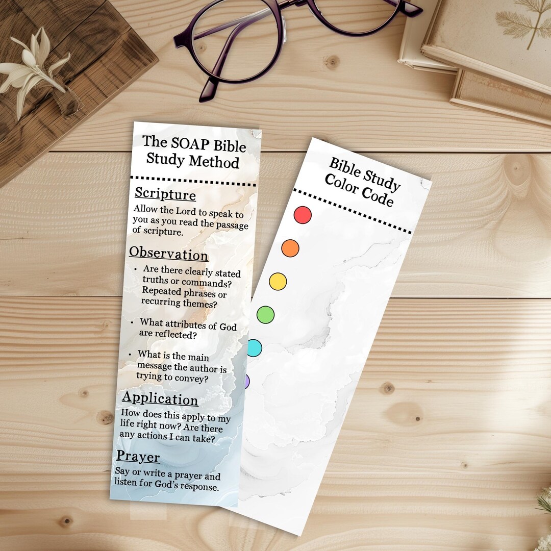 SOAP Bible Study Bookmark, Color Code With Highlighter - Etsy