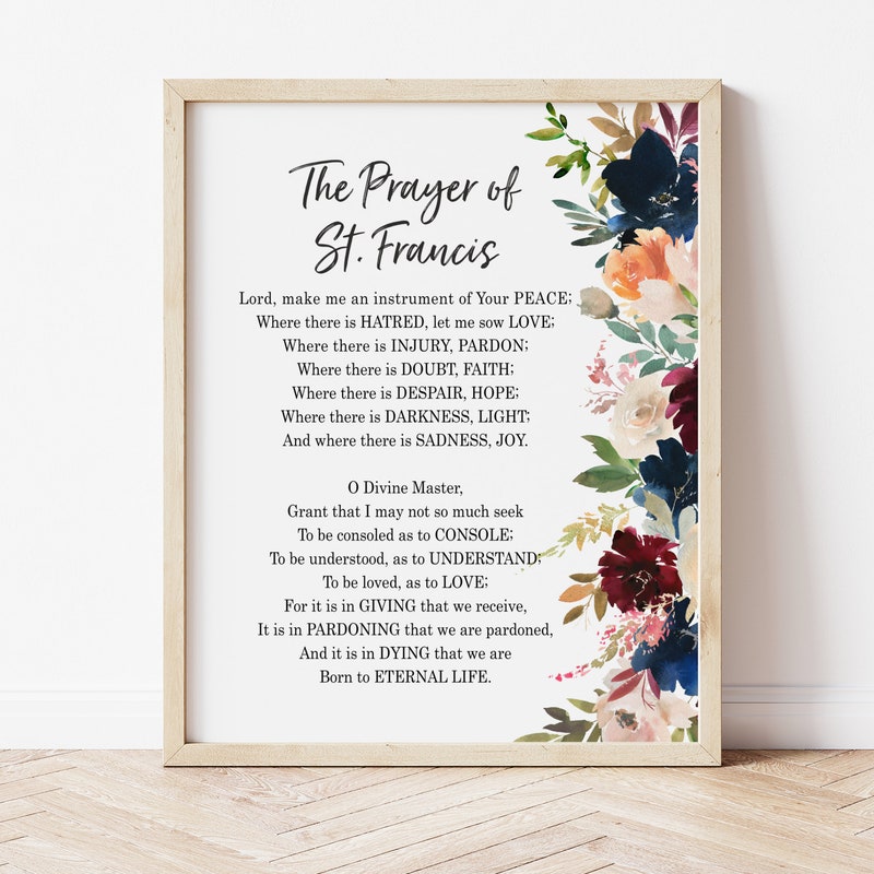 Prayer of St Francis - Etsy
