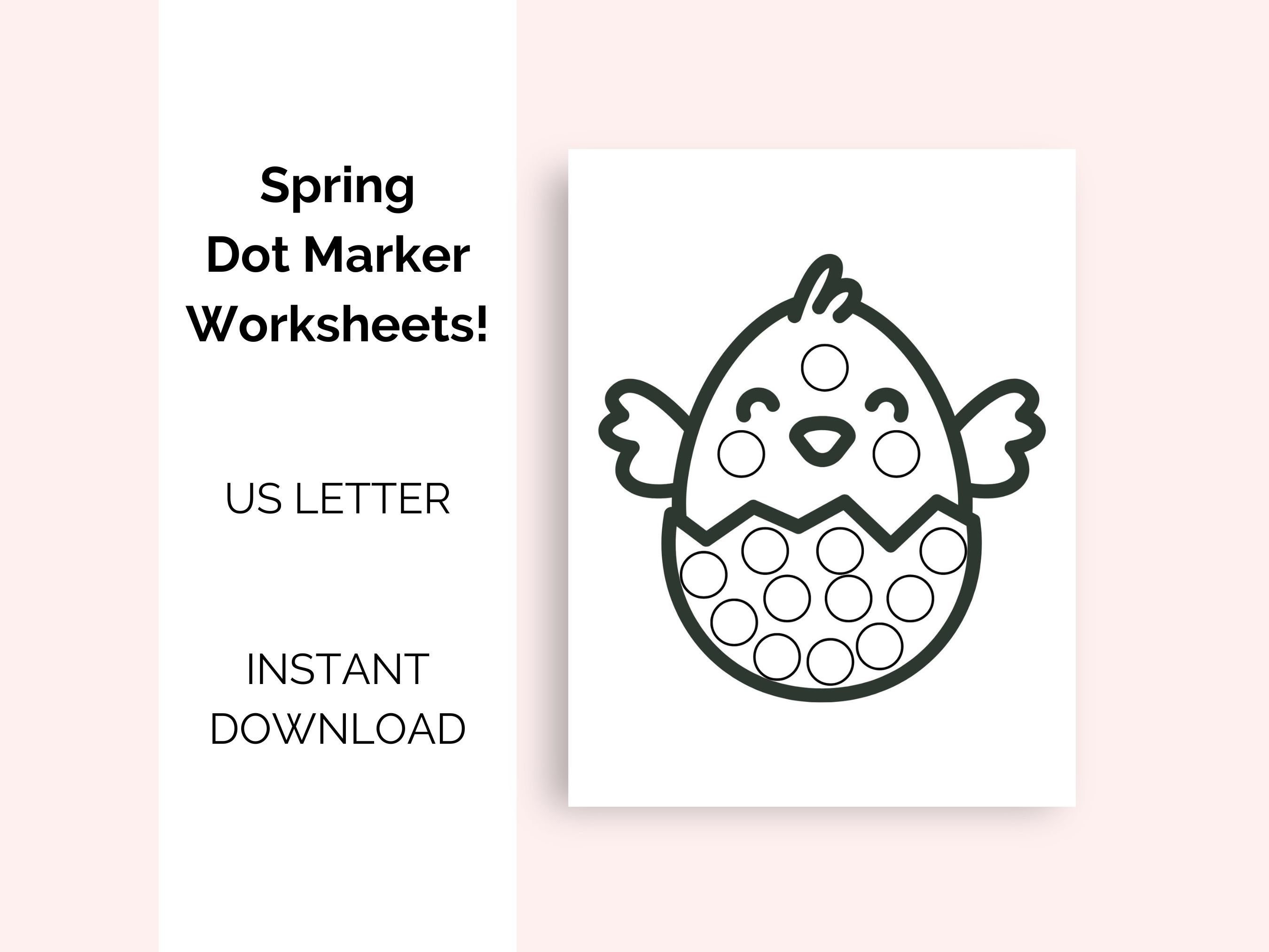 Spring Dot Marker Printable, Do A Dot Art Coloring Page Preschool ...