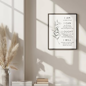 I Am I Can I Ought I Will Quote Based on Charlotte Mason's Motto for ...