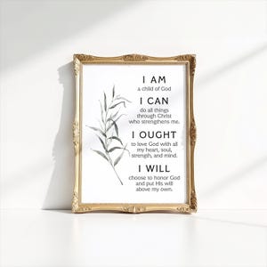 I Am I Can I Ought I Will Quote Based on Charlotte Mason's Motto for ...