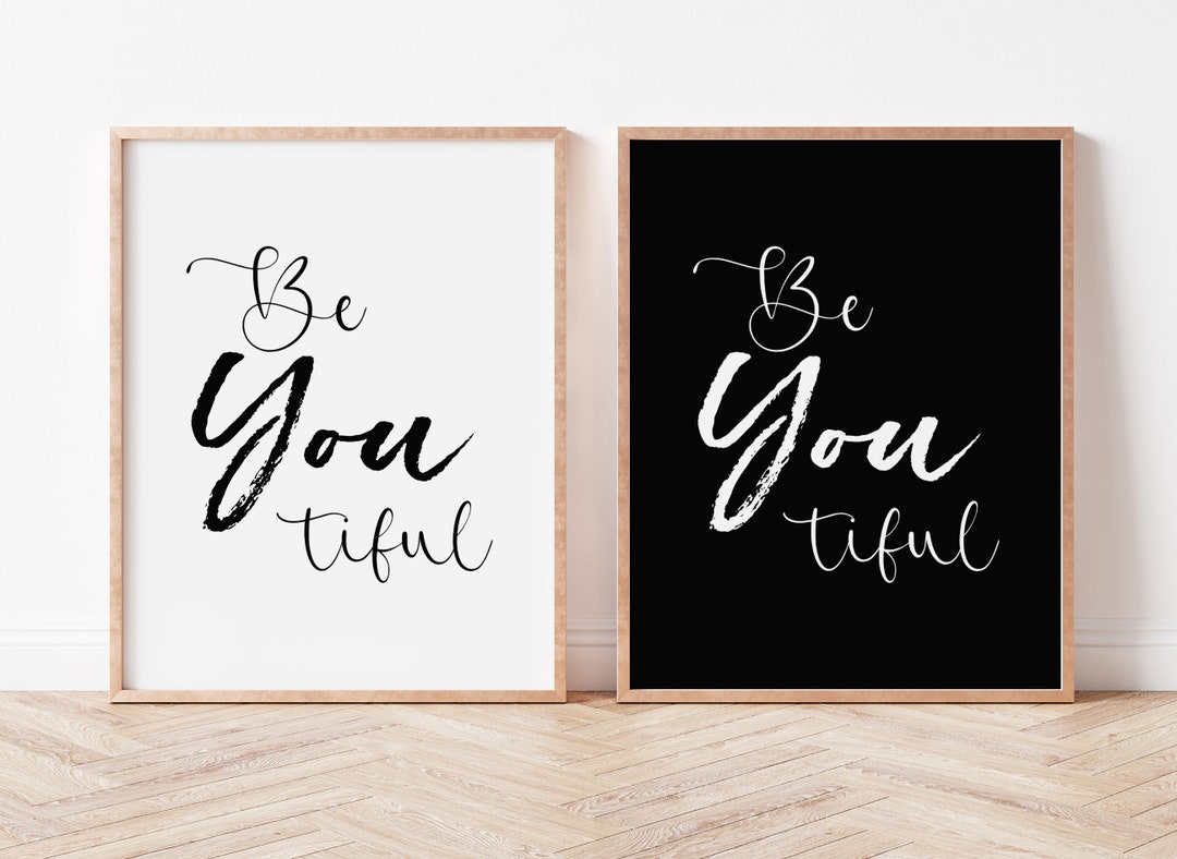 Printable Beyoutiful Sign for Self-confidence Bathroom Bedroom Teen ...