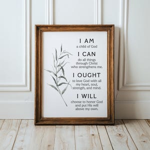 I Am I Can I Ought I Will Quote Based on Charlotte Mason's Motto for ...