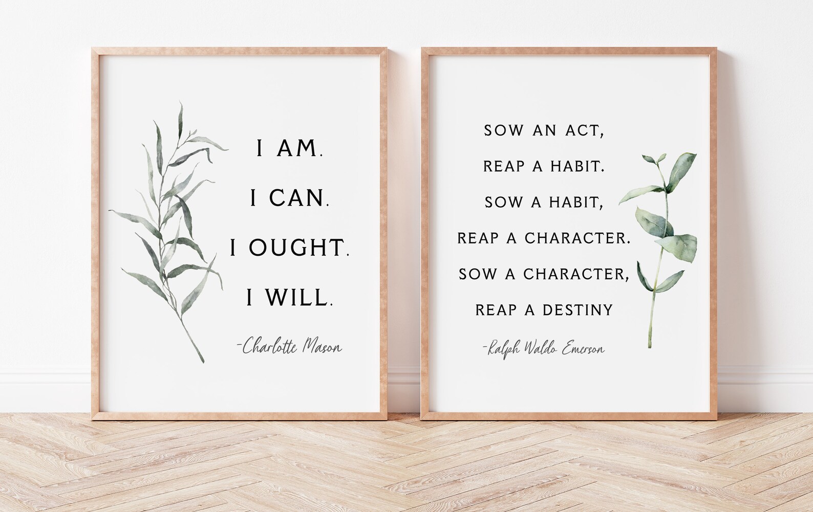 Printable Charlotte Mason Quote, I Am I Can I Ought I Will ...
