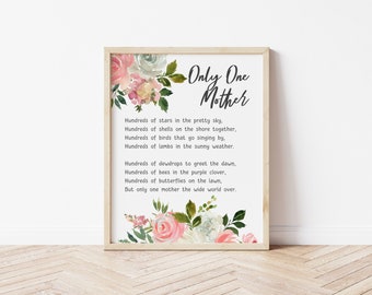 Mom Poem, Mom Gift,mothers Day Gift, Mom Print, Mother Poem, Mother ...