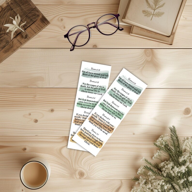 Romans Road Printable Bookmark, Gospel Tract, Church Outreach Card ...