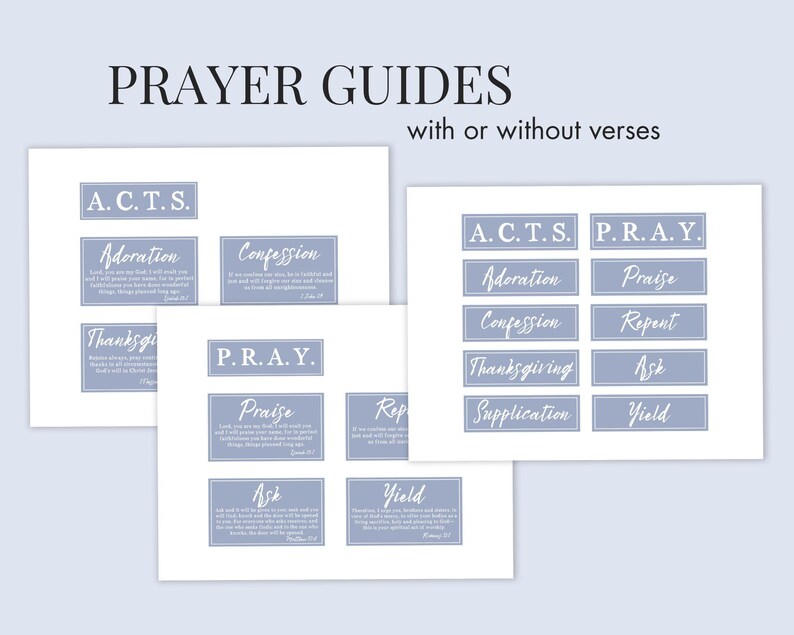 Printable Prayer Board Starter Kit, Vision Board With Bible Verses for ...