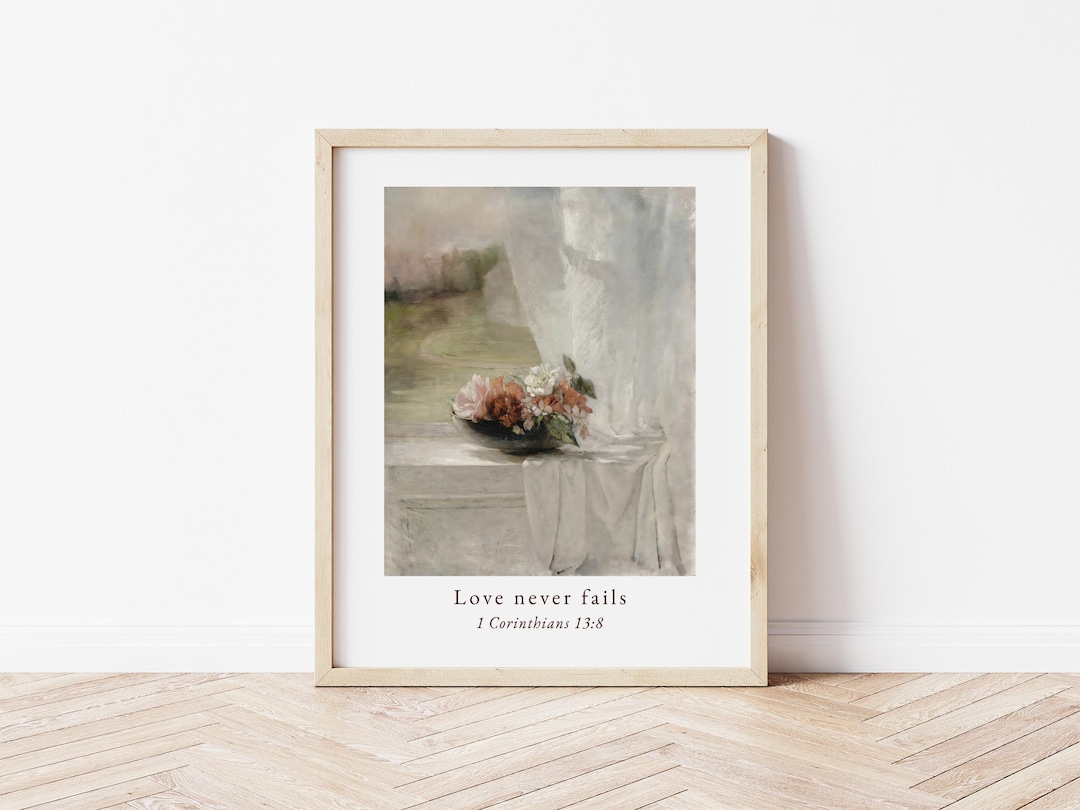 1 Corinthians 13 Printable Artwork for Valentine's Day or Nursery, Love ...