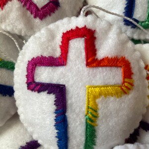 Catholic Pride Rainbow Cross Ornament - Etsy