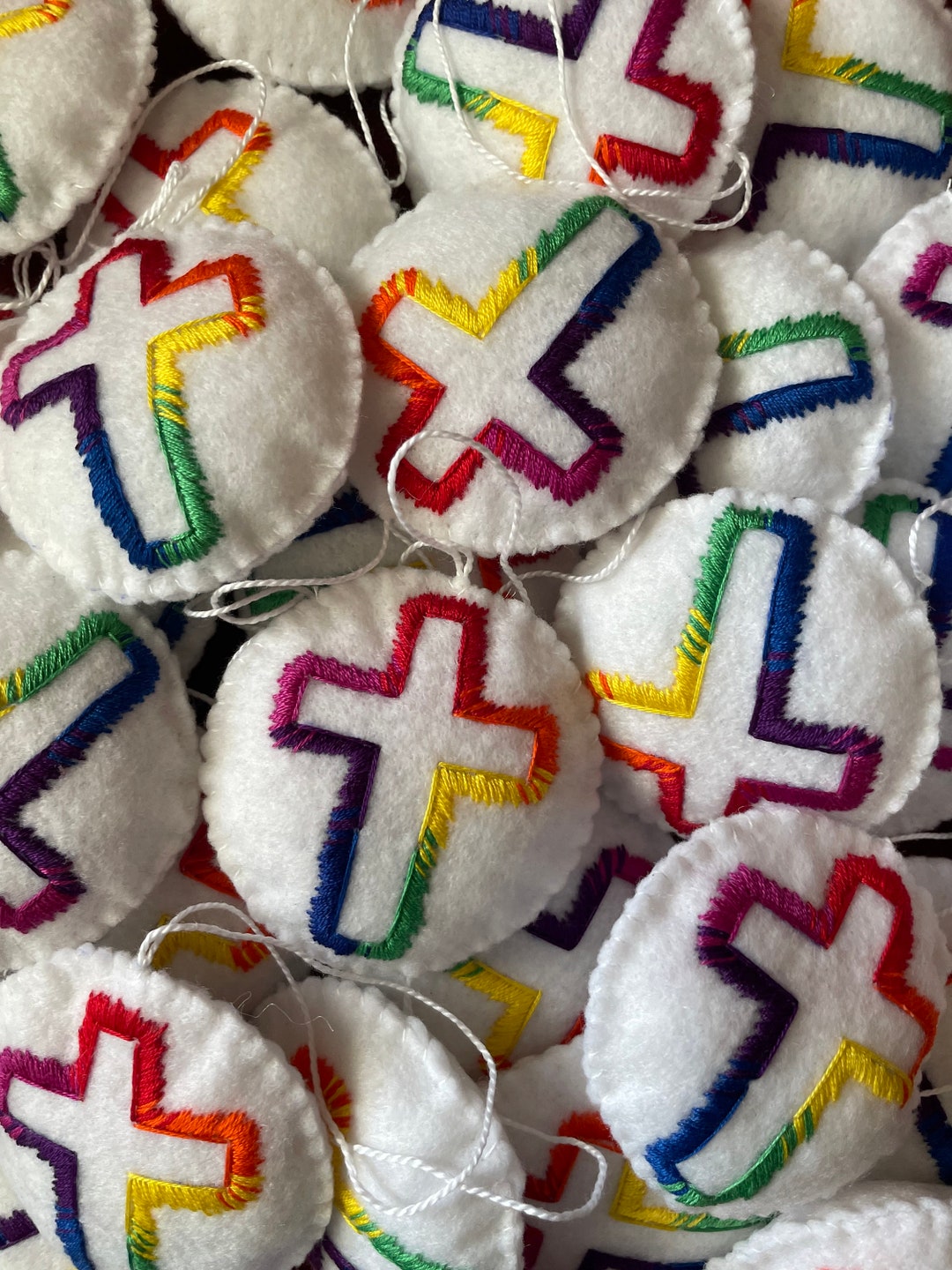 Catholic Pride Rainbow Cross Ornament - Etsy