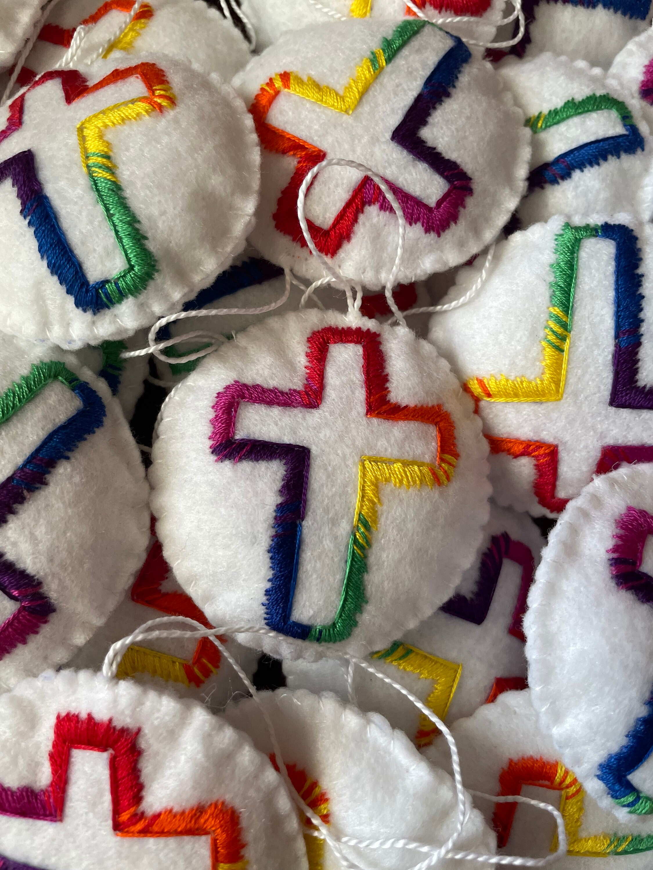 Catholic Pride Rainbow Cross Ornament - Etsy