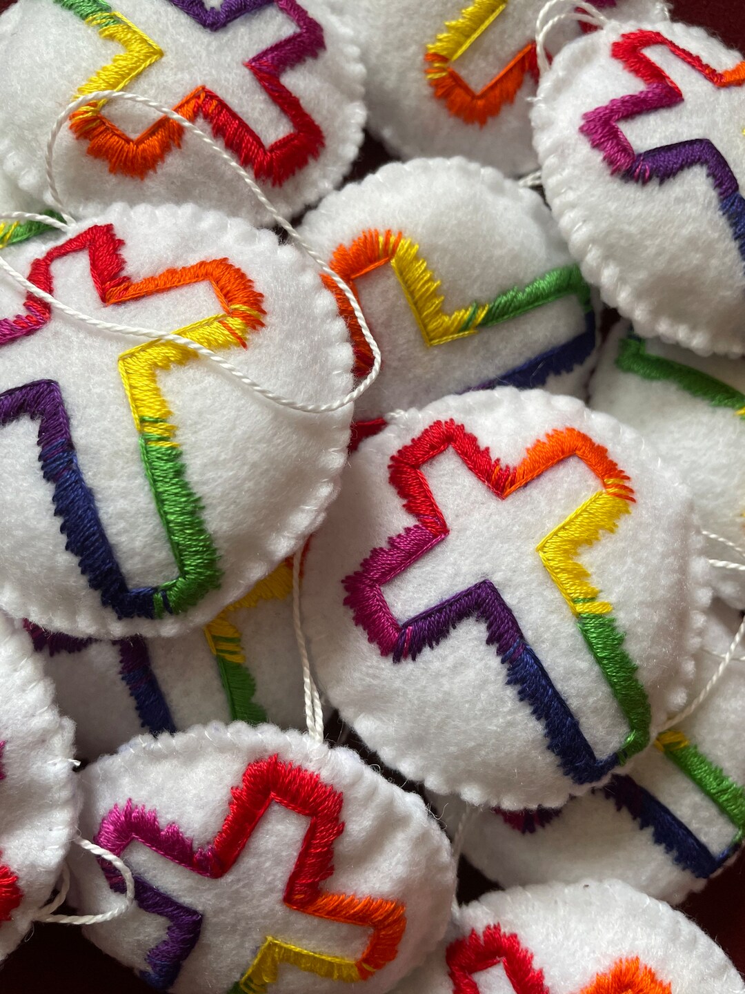 Catholic Pride Rainbow Cross Ornament - Etsy