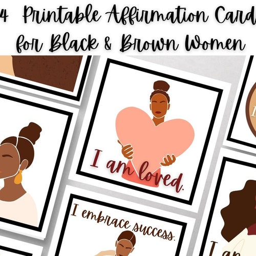 Affirmation Cards for Black Women Positive Affirmation Cards - Etsy