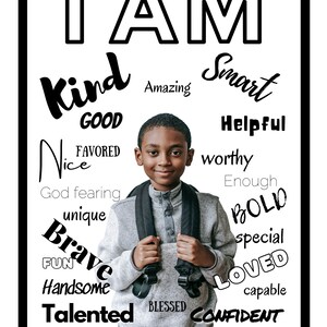 Personalised Boy Affirmation Poster | Kids Affirmations Print ...