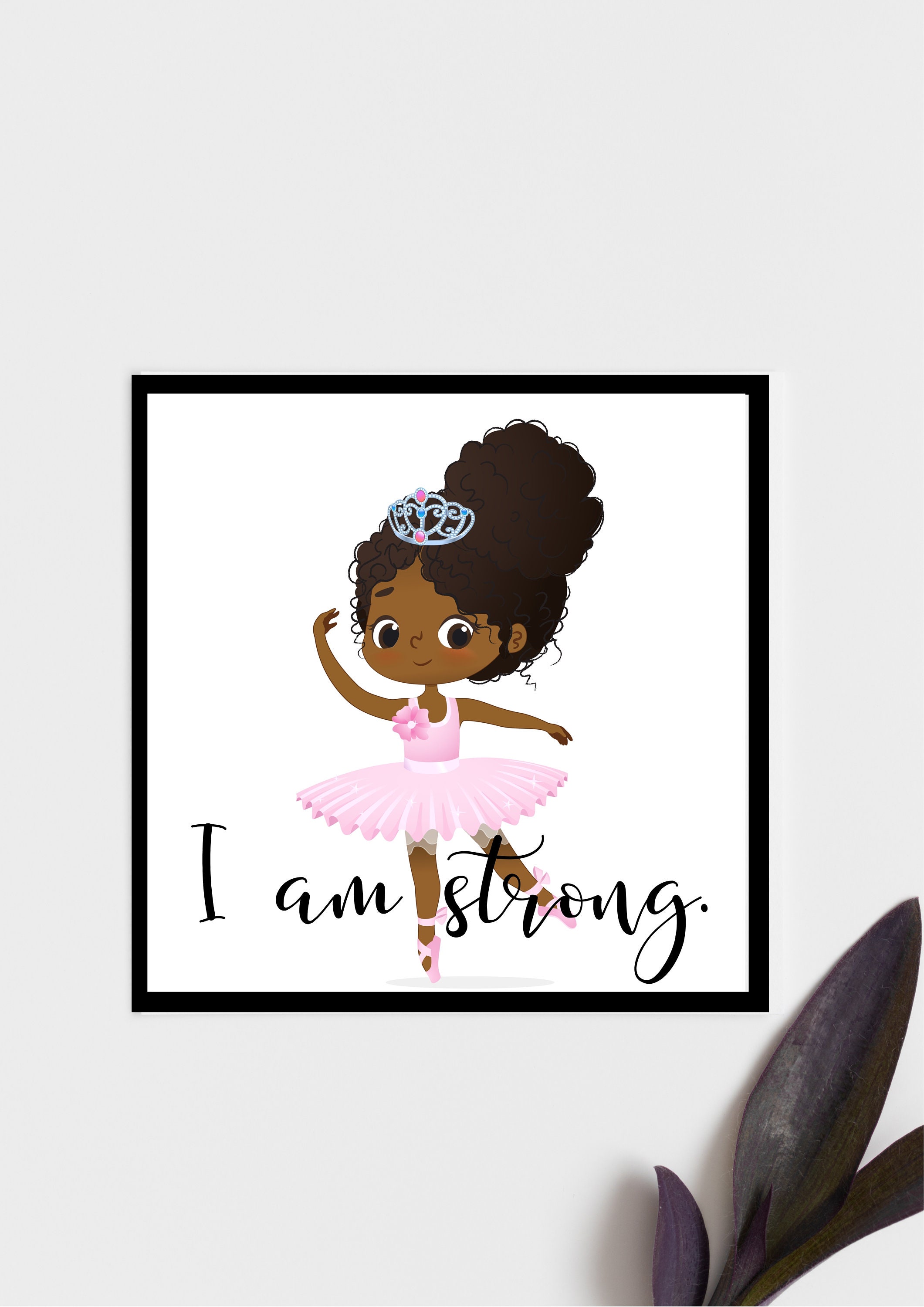 Black Ballerina Girl Affirmation Cards | Set of 12 Positive ...