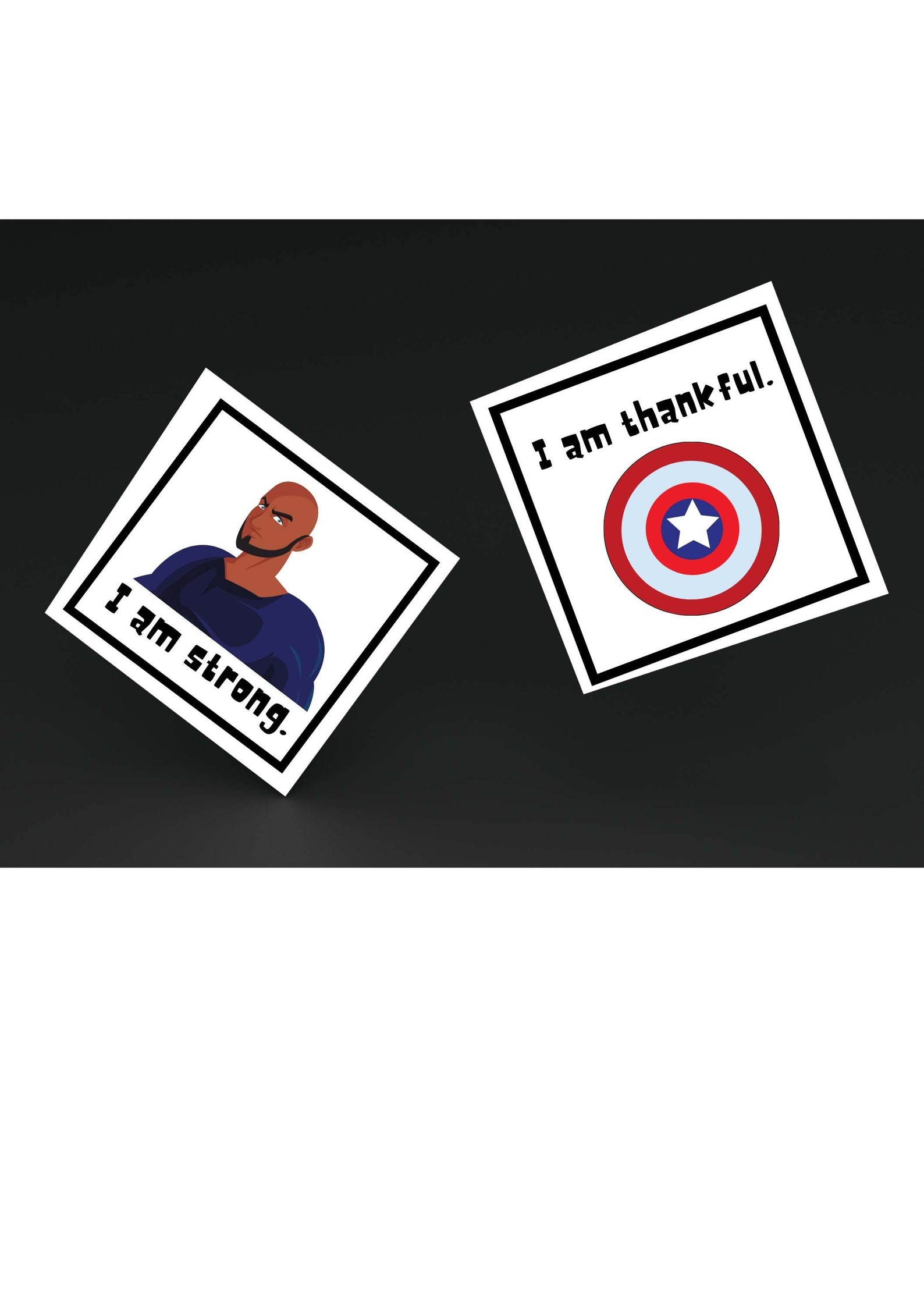 Superhero Black Boy Affirmation Cards, Set of 12 Affirmations ...